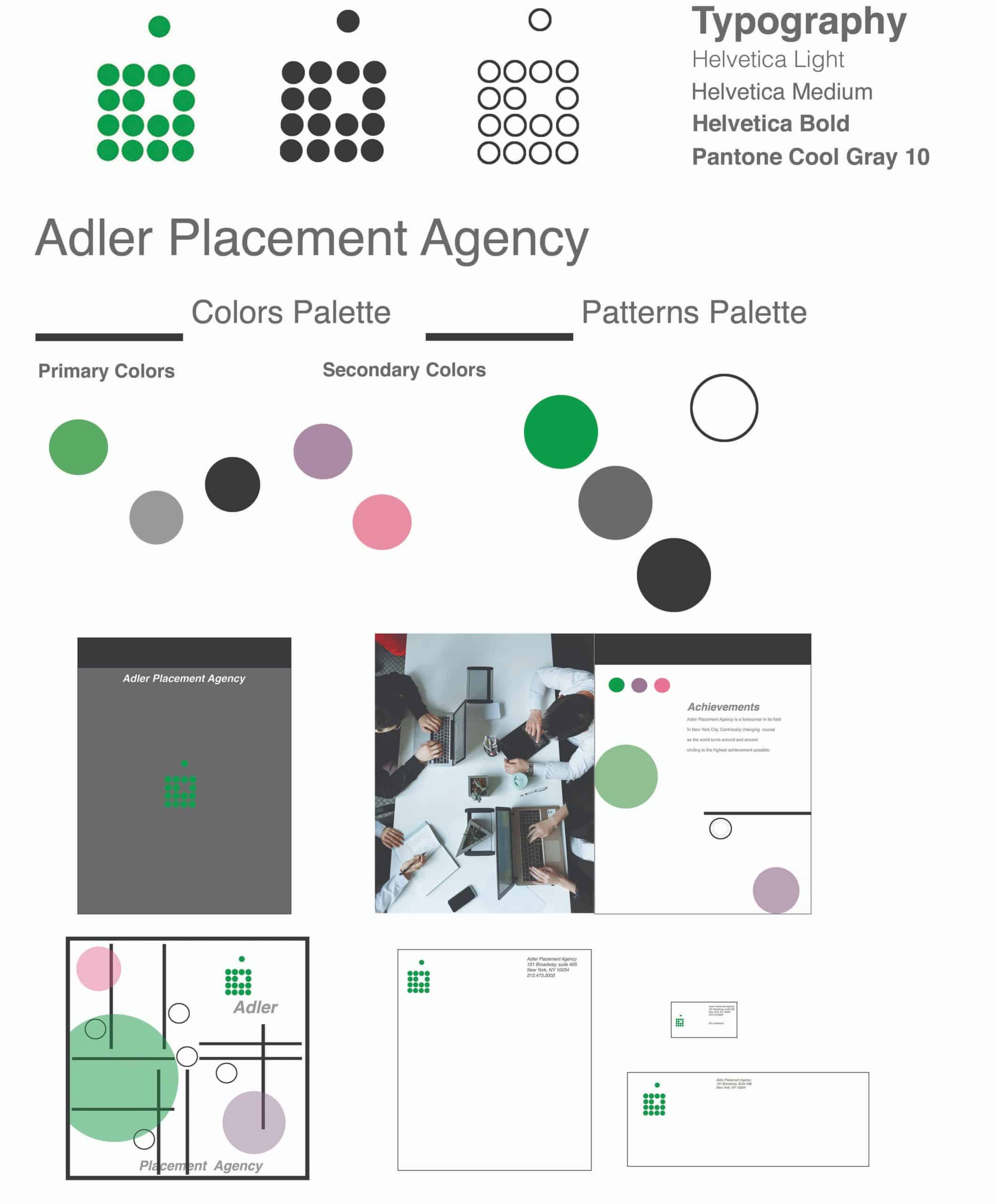 Adler Placement Agency Branding - Bonnie Segal Designs